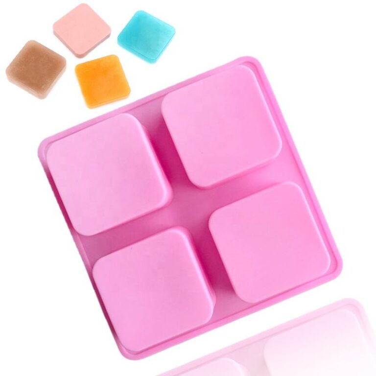 Soap Mold 4 Holes Round Corner - Rosomart